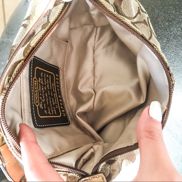 Coach | Bags | Brown Tan And Gold Mini Coach Purse | Poshmark